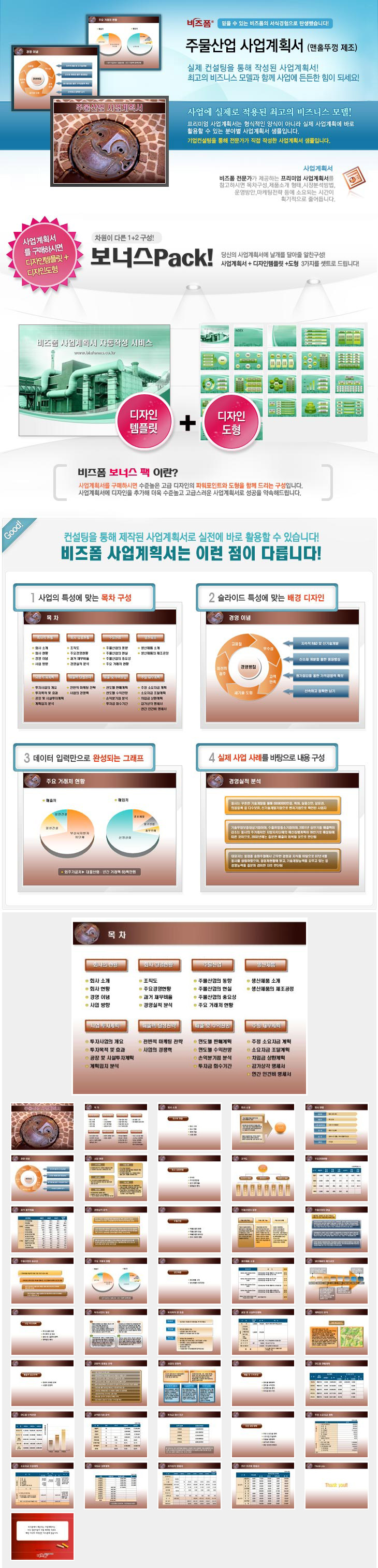 비즈샵 주물산업 사업계획서맨홀뚜껑 제조비즈니스 쇼핑 비즈샵 비즈폼cd 엑셀 파워포인트 전문 서식 디자인 서식 브랜드샵