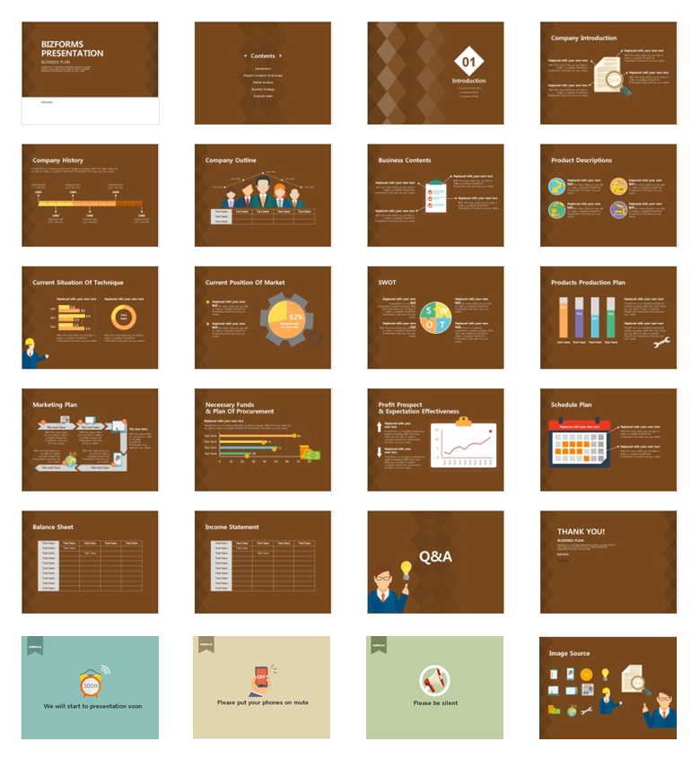 비즈샵 인포그래픽형 사업계획서 Ppt 패키지브라운비즈니스 쇼핑 비즈샵 비즈폼cd 엑셀 파워포인트 전문 서식 디자인 서식 브랜드샵