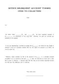 NOTICE DELINQUENT ACCOUNT TURNED OVER TO COLLECTION | 비즈폼 - 샘플,양식 다운로드
